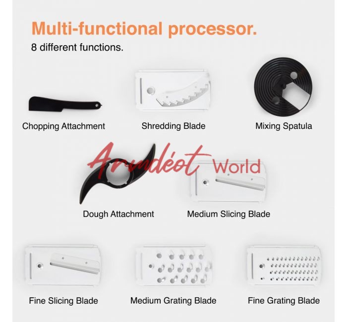 Food Processor With Blender 1000w – {VonShef} – Armdeot Interiors